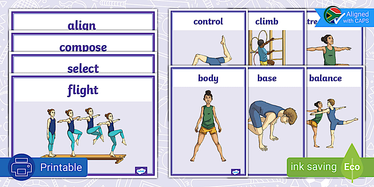 Grade 6 Physical Fitness Gymnastics Movement Display Poster