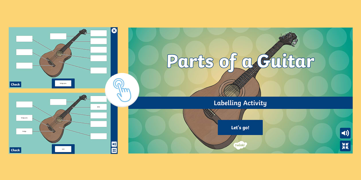 👉 Parts of a Guitar Interactive Labelling Activity