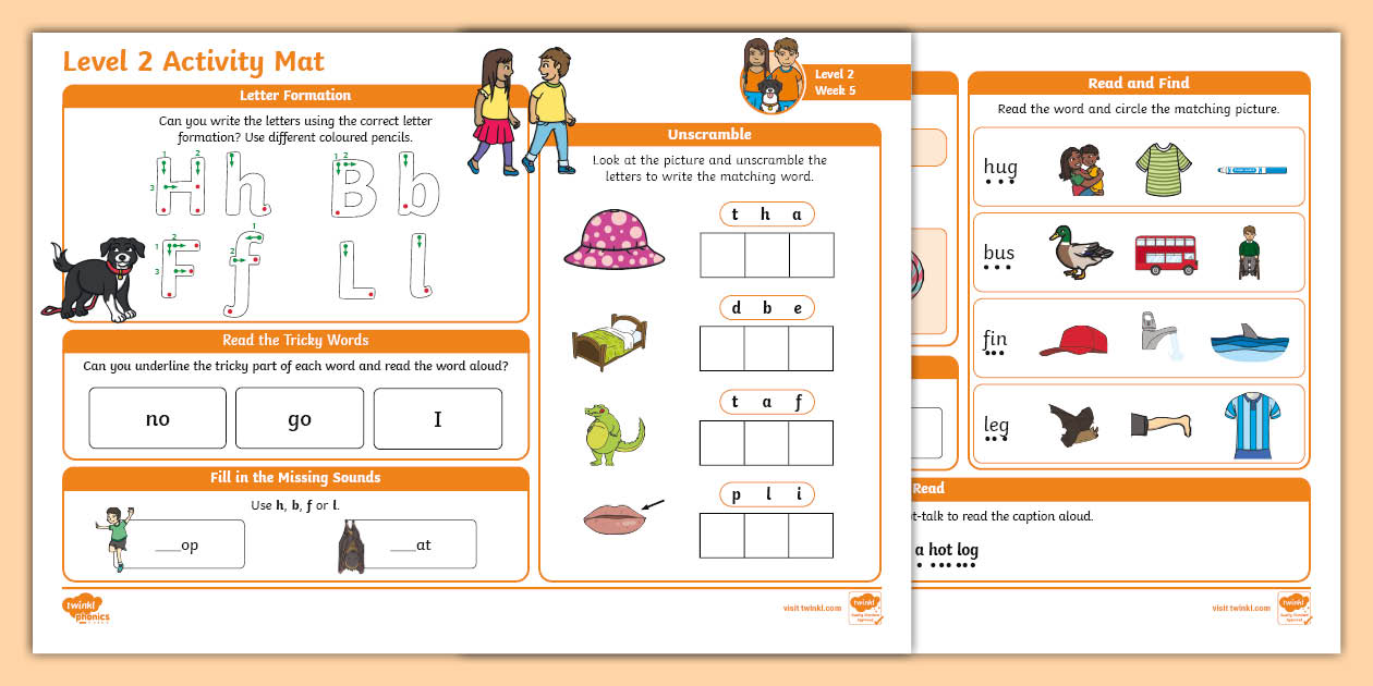 Level 2 Week 5 Activity Mat-Primary Resources - Twinkl