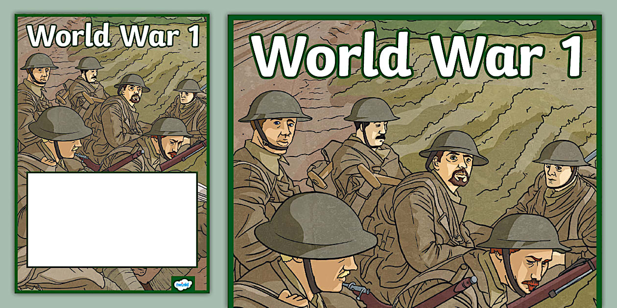 World War 1 Book Cover (teacher made) - Twinkl