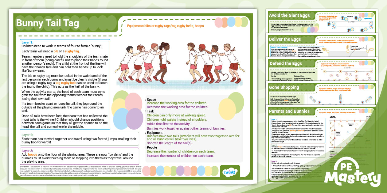 PE Mastery: KS2 Easter PE Games (teacher made) - Twinkl