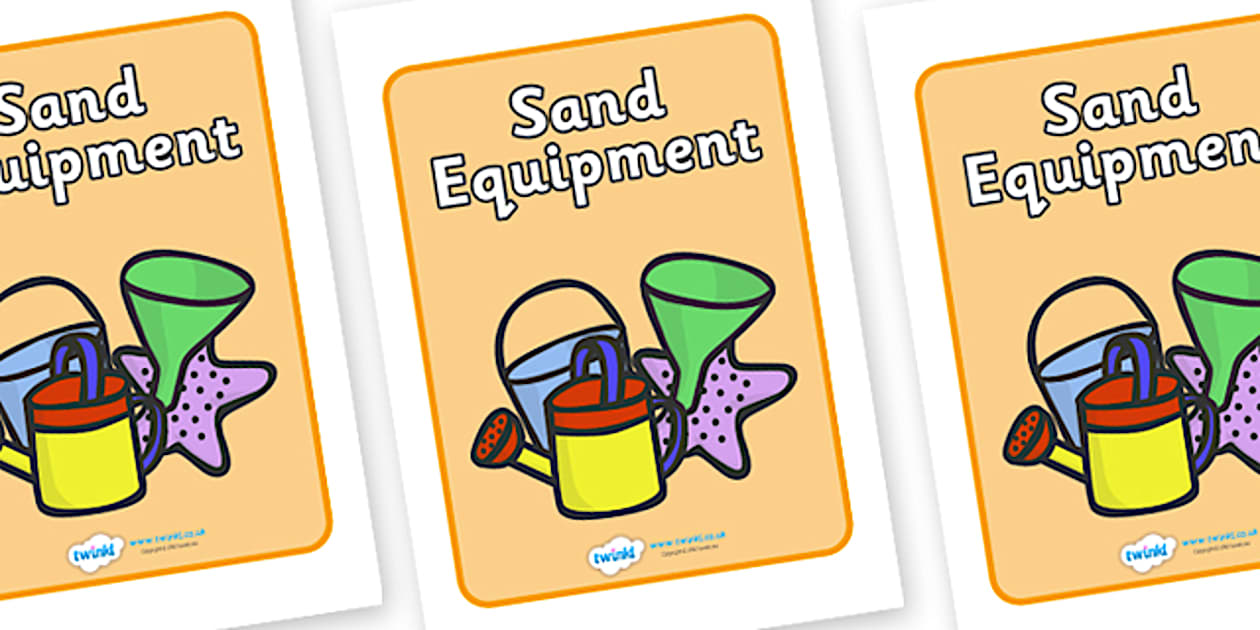 👉 Sand Equipment Label - Twinkl