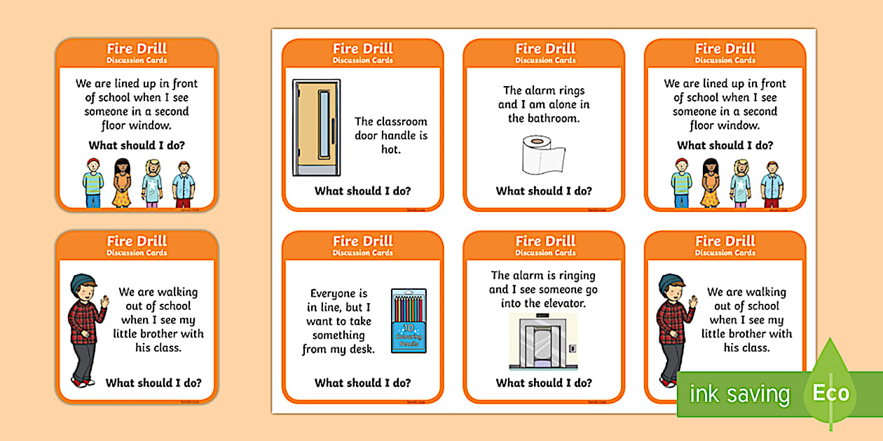 Fire Drill Question Cards