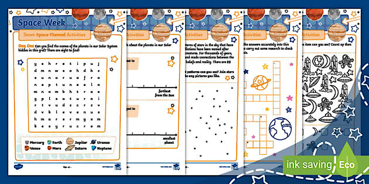 Space Week: Seven Space-Themed Activities (Ages 5 - 7)