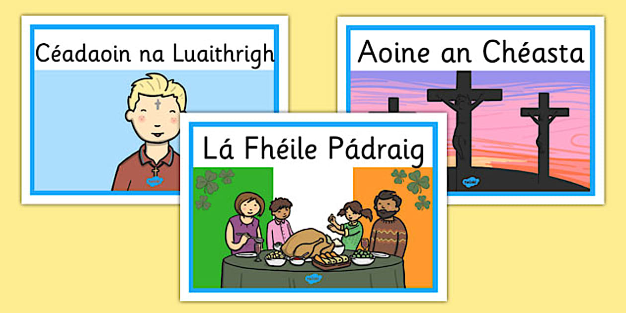 Gaeilge Festivals and Special Days Display Posters - Twinkl