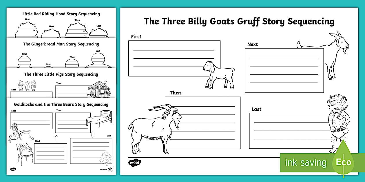 Traditional Tales - Story Sequencing Worksheets - Twinkl