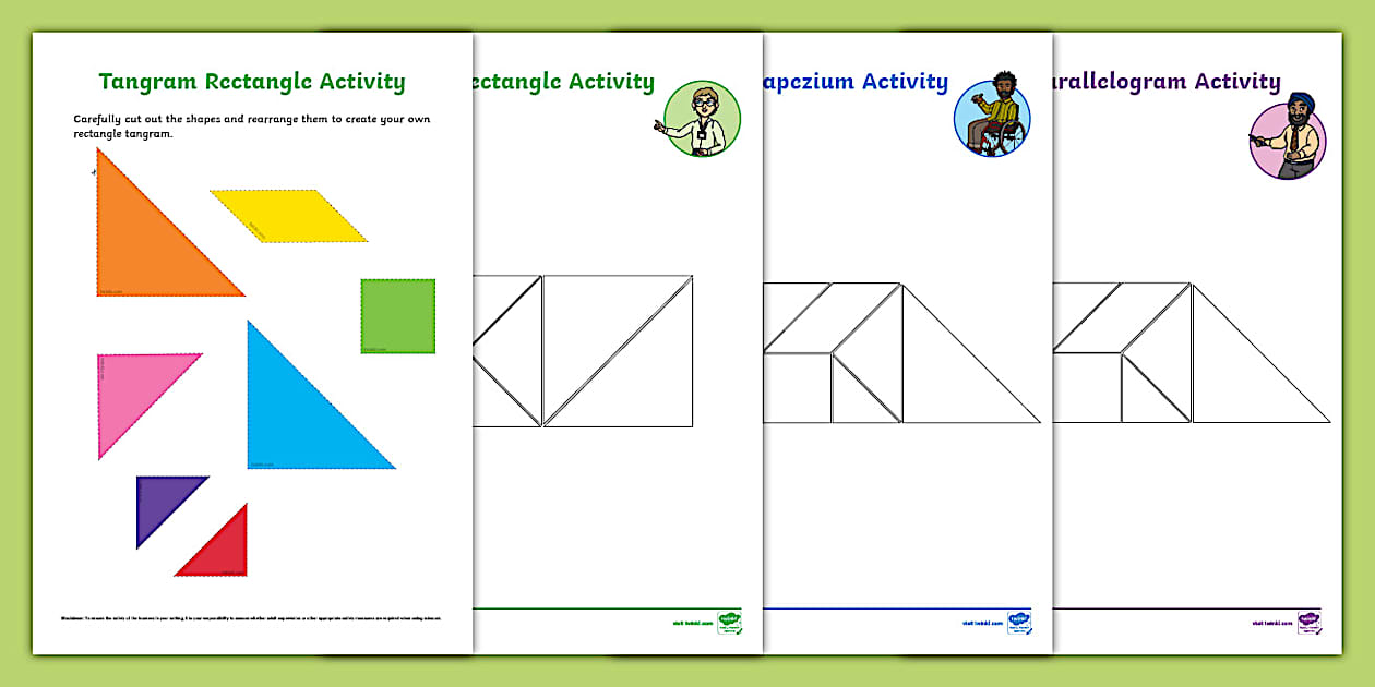 👉 Tangram Quadrilaterals Puzzle Pack (teacher made)