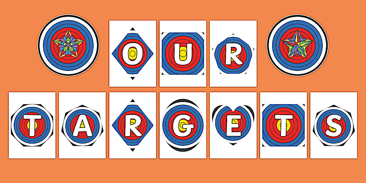 Our Targets Display Shapes (teacher made) - Twinkl