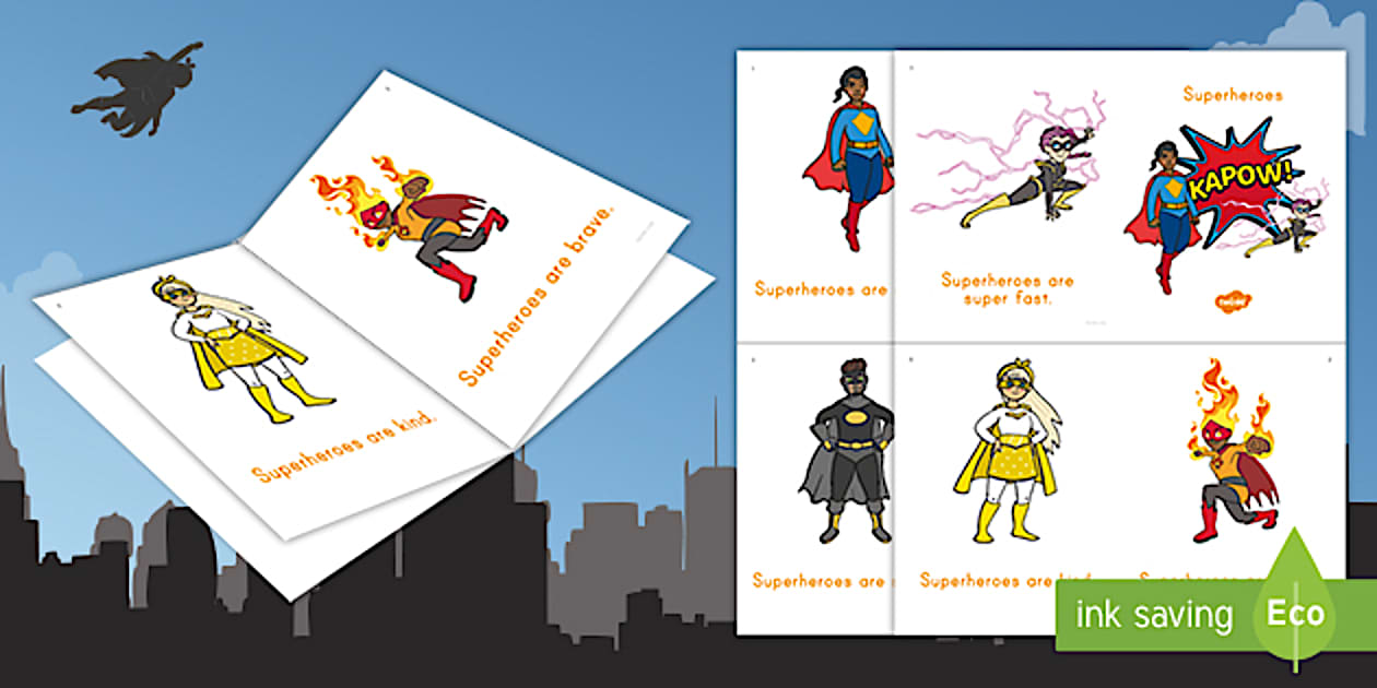 Superheroes Early Emergent Reader (teacher made) - Twinkl