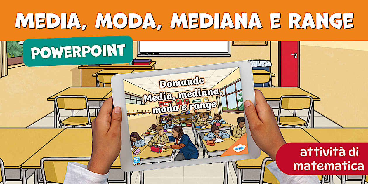 Media, moda, mediana e range: PowerPoint