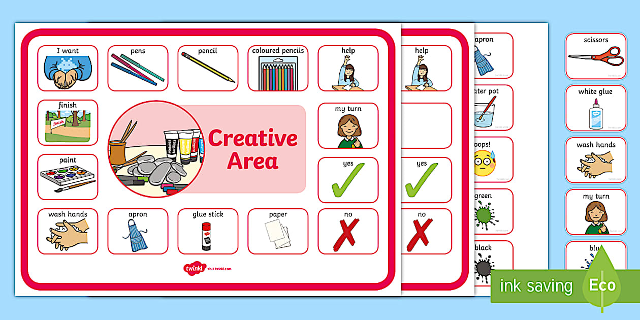👉 EYFS Creative Area Communication Mat (teacher made)