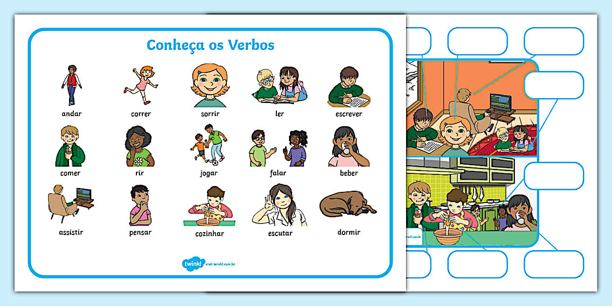 Conheça os verbos (Hecho por educadores) - Twinkl