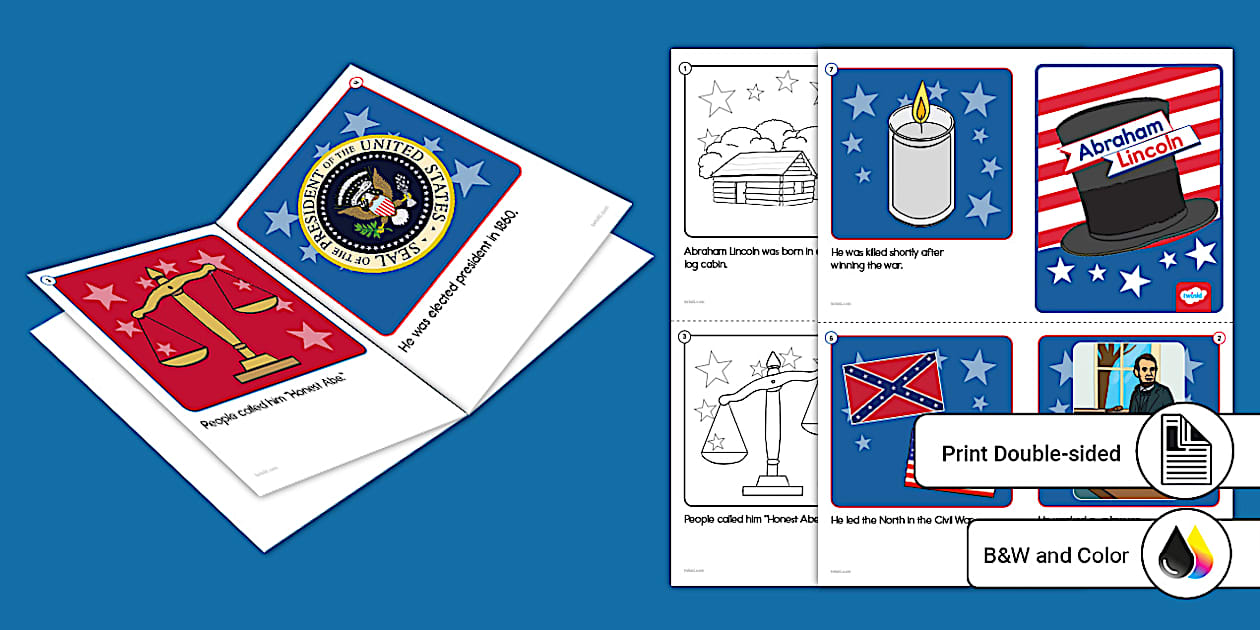 Abraham Lincoln Emergent Reader (teacher made) - Twinkl