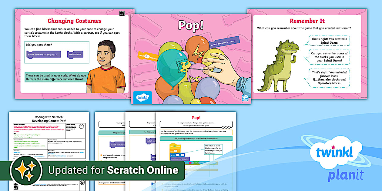 Computing - Scratch - Changing Costumes Year 5 Lesson 5