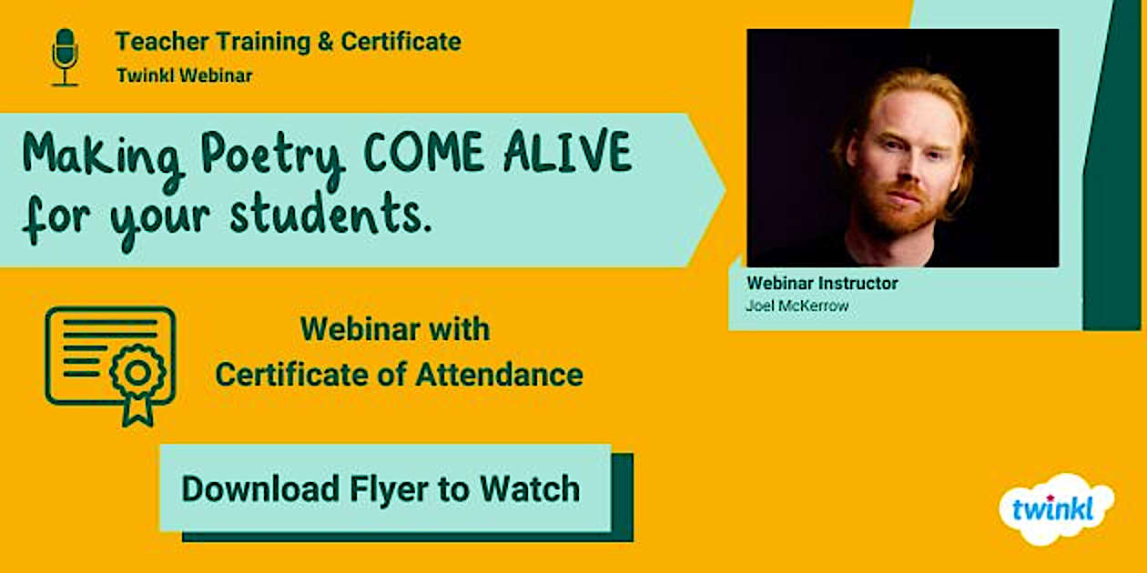 Webinar: Making Poetry Come Alive For Your Students