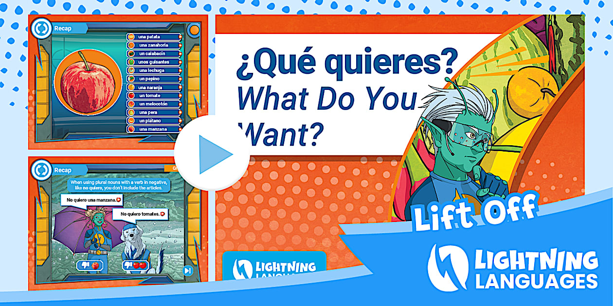 👉 Lightning Languages | Spanish Food PowerPoint 3 - Twinkl