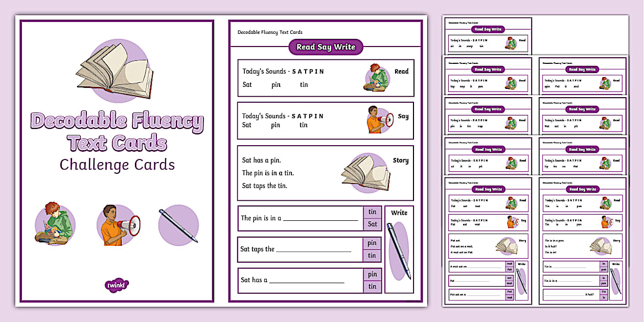 Decodable Fluency Text Cards | Early Phonics Reading Resource