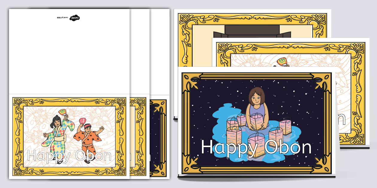 Happy Obon Greeting Card (teacher made) - Twinkl