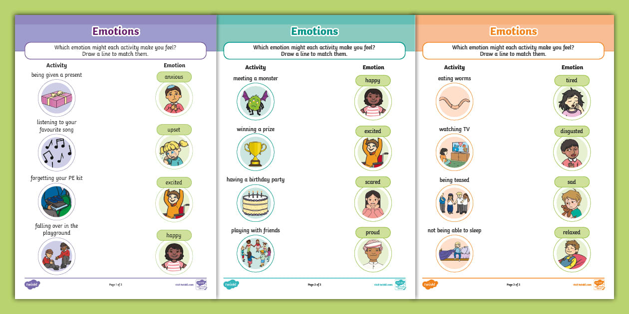 Editable Emotions and Feelings Worksheets (teacher made)