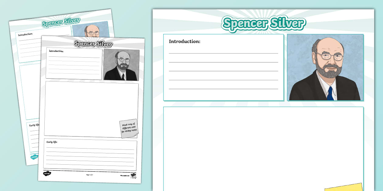 Spencer Silver Non-Chronological Report Template - Twinkl
