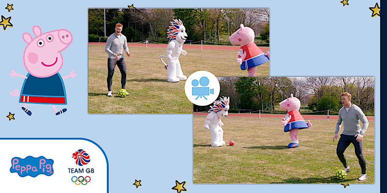 FREE! - Peppa Pig and Team GB: Dribbling with a Large Ball