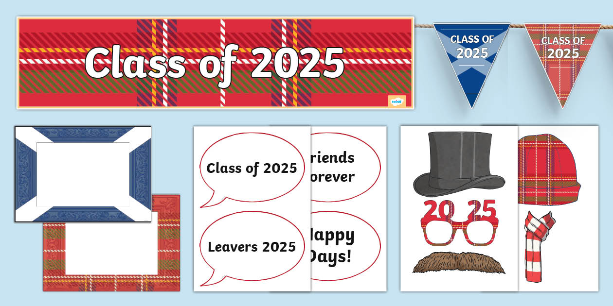 Leavers 2025 Photo Booth Props Display Cut-Outs - Twinkl