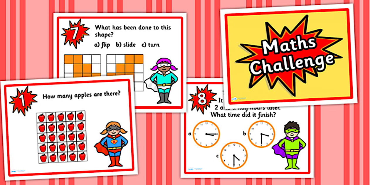 Year 2 Maths Challenge PowerPoint (Teacher-Made) - Twinkl