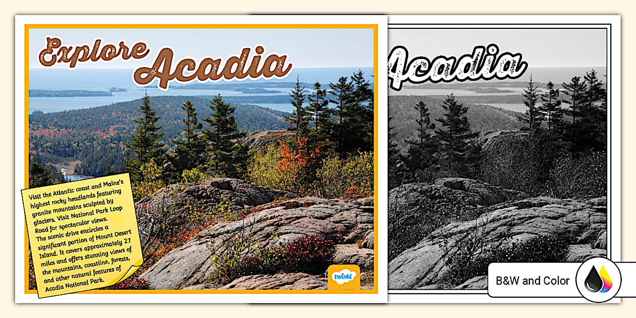 Printable Acadia National Park Poster for Kids | Twinkl USA