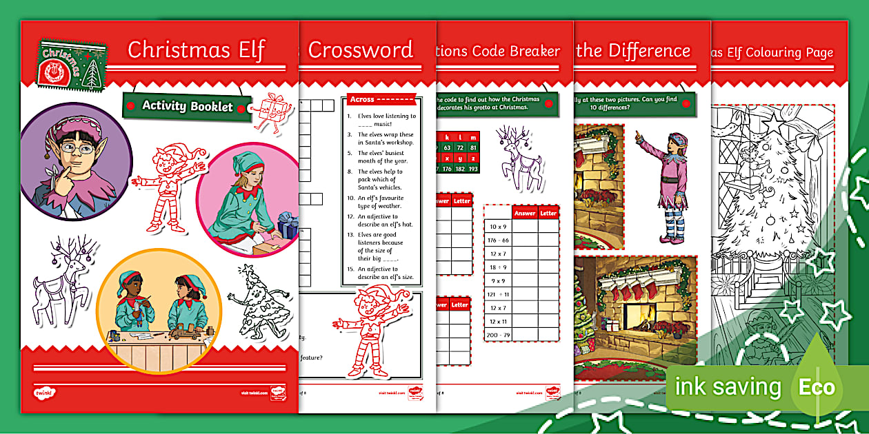 Christmas Elf Activity Booklet (Ages 7 - 11) (teacher made)