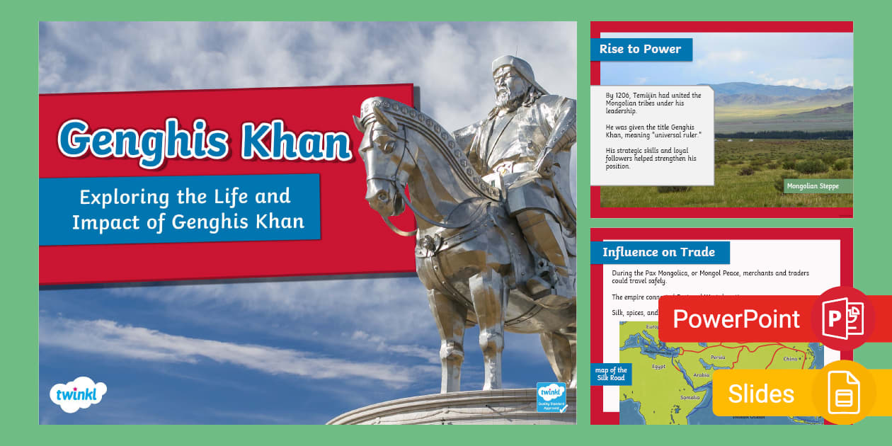 Genghis Khan PowerPoint & Google Slides for 6th-8th Grade