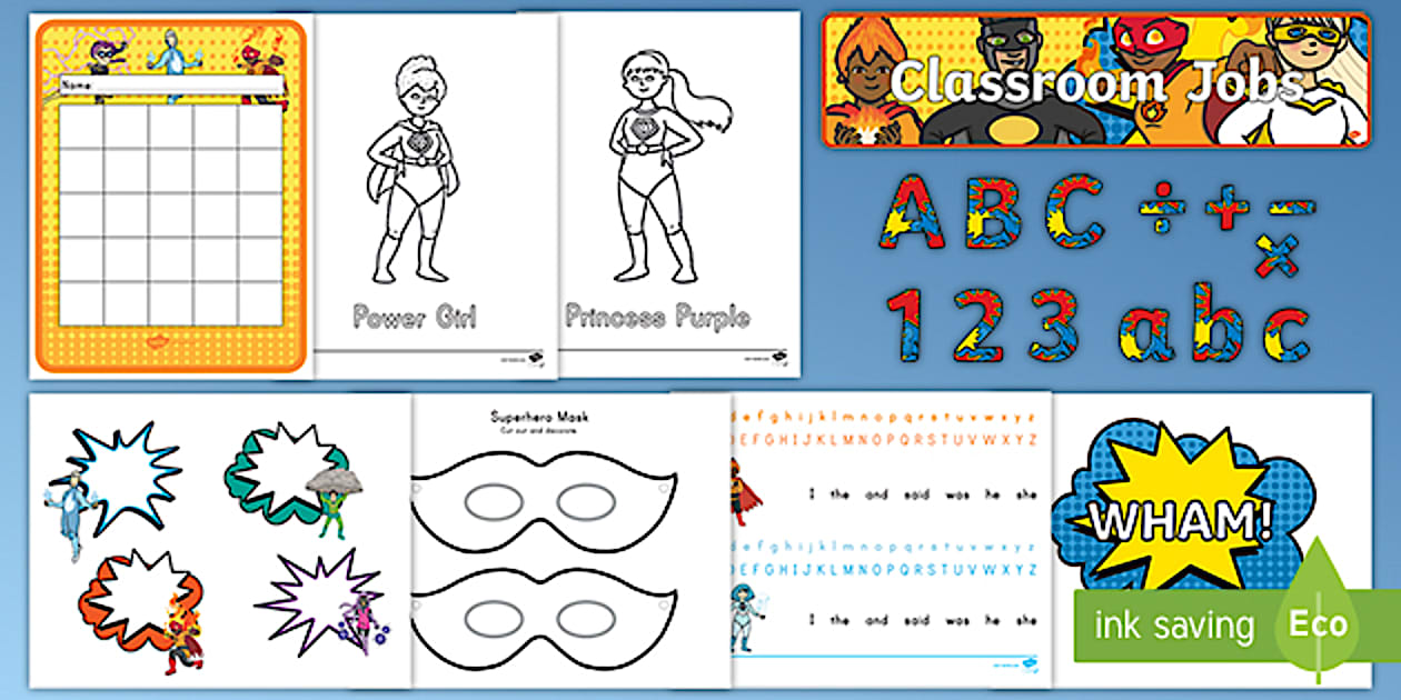 Superhero Classroom Theme Resource Pack - Twinkl - USA