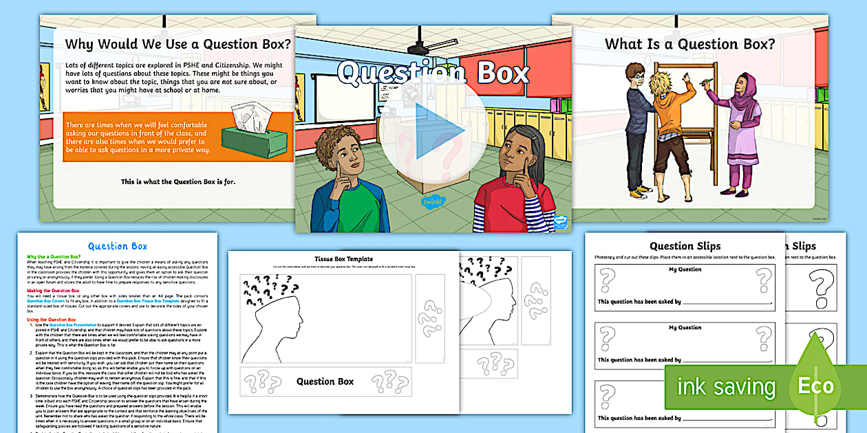 PSHE and Citizenship KS2 Question Box Resource Pack - Twinkl