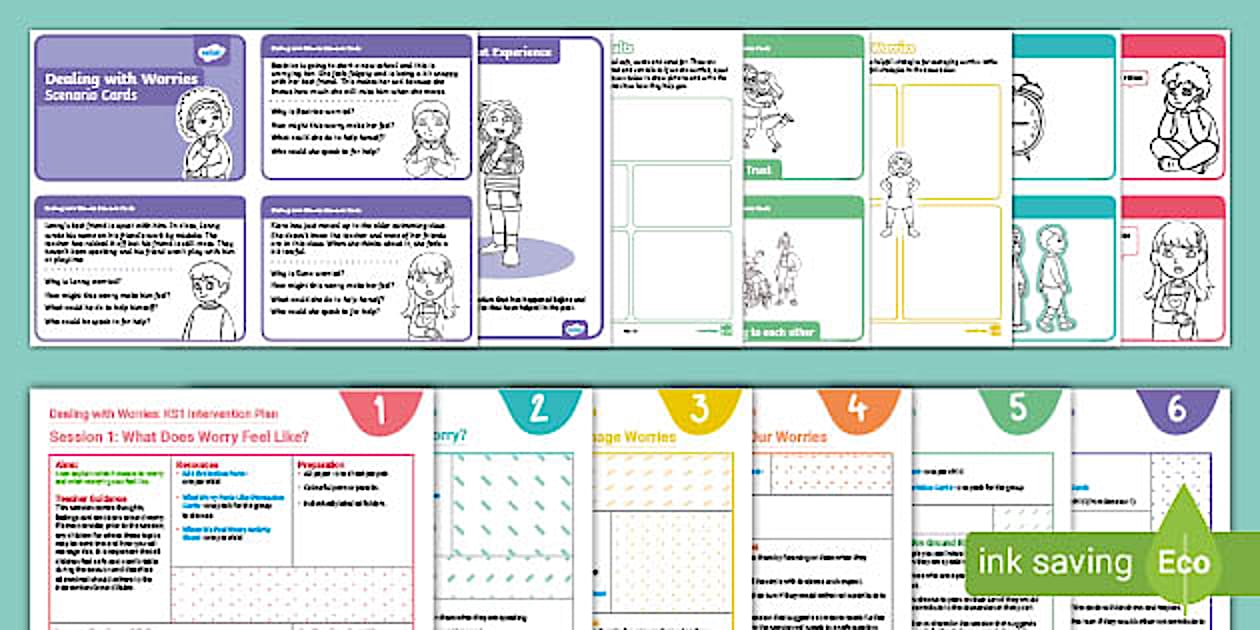 Dealing with Worries KS1 SEMH Intervention Pack - Twinkl