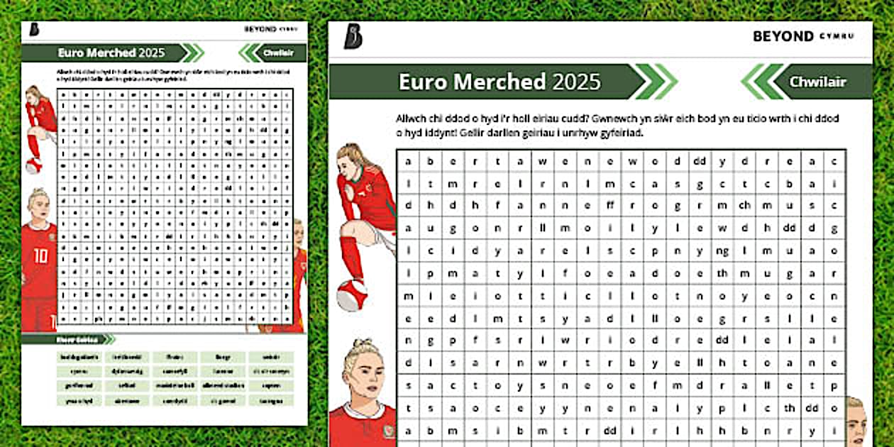 Chwilair Pêl-Droed Merched Cymru Euro 2025 (Teacher-Made)