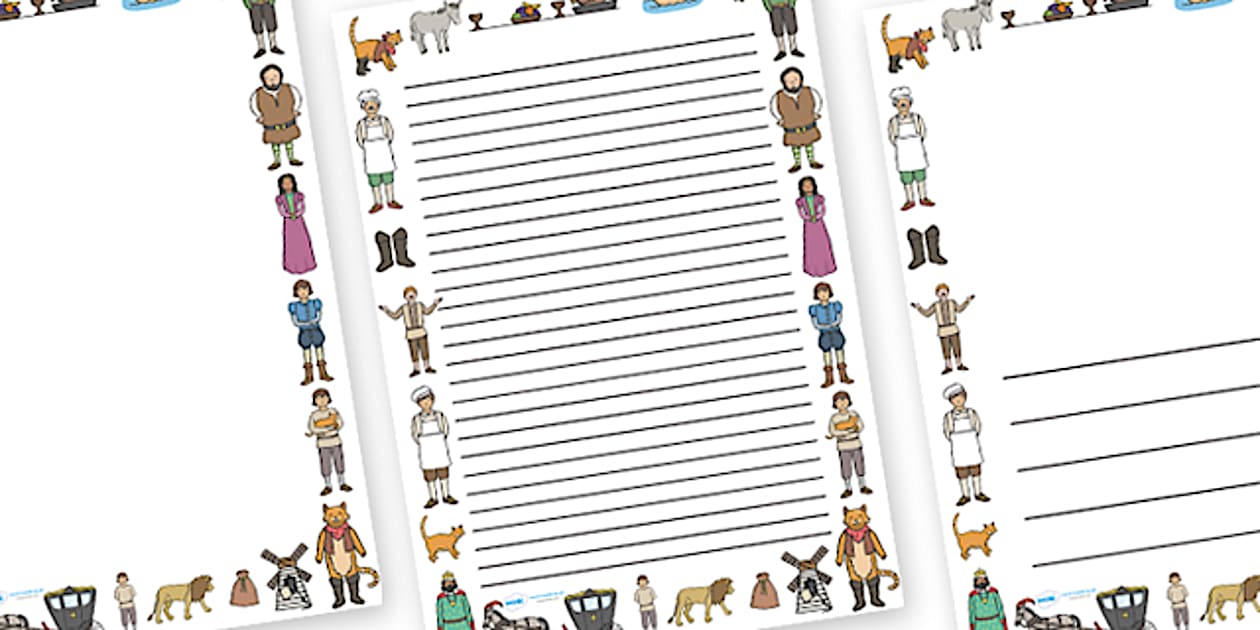 Puss in Boots Page Borders (teacher made) - Twinkl