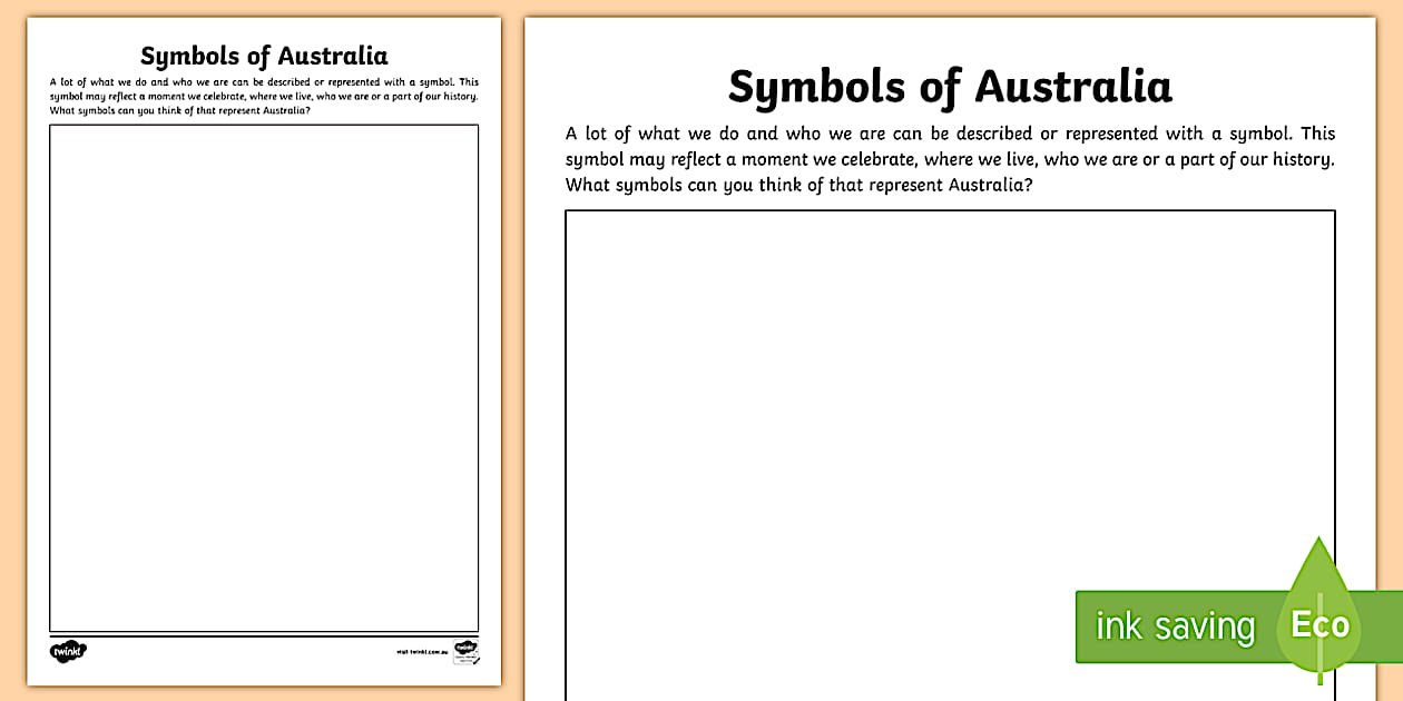 Australian Symbols Worksheet | HASS | Twinkl (teacher made)