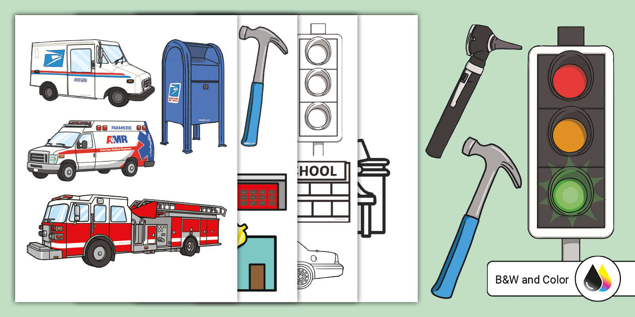 Community Helpers Dramatic Play Cutouts (teacher made)