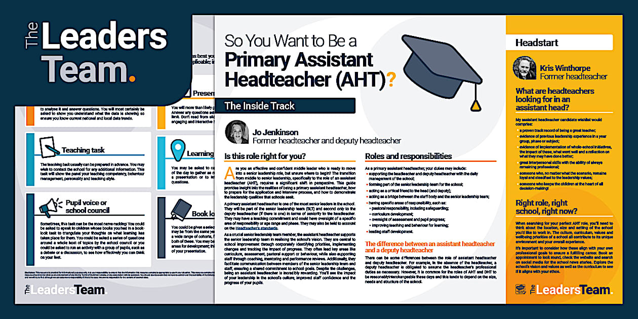 So You Want To Be an Assistant Headteacher? (teacher made)