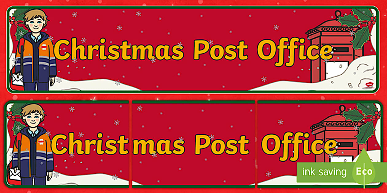 Christmas Post Office Display Banner (teacher made) - Twinkl