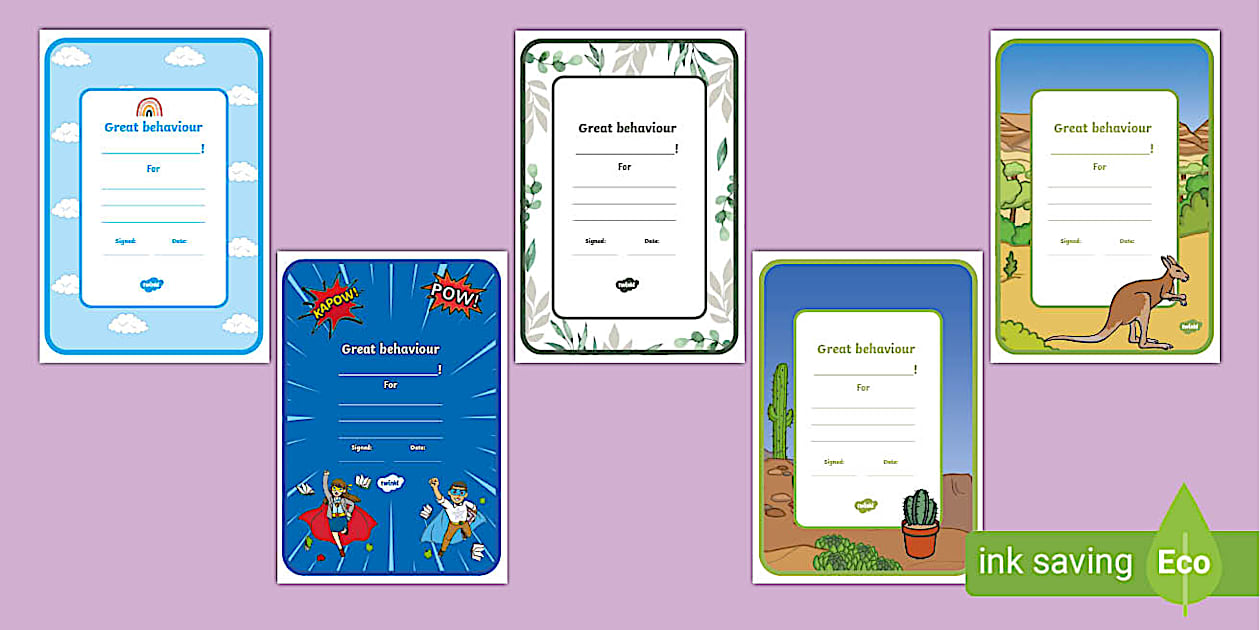 Great Behaviour Postcards (teacher made) - Twinkl