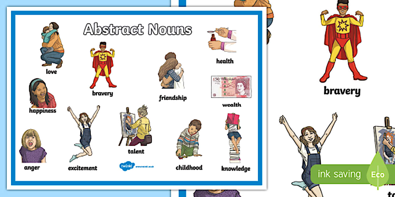 Abstract Nouns Display Poster | English resources | SPaG
