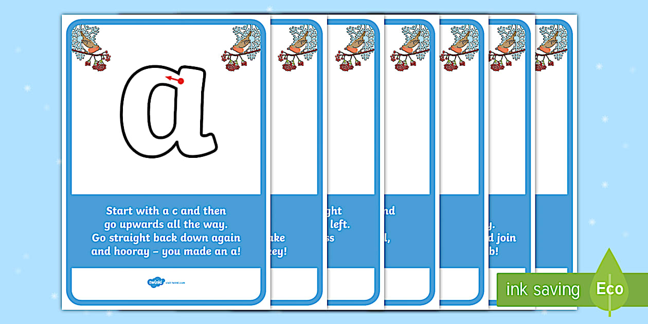 Winter Handwriting Worksheets - Letter Formation - Twinkl
