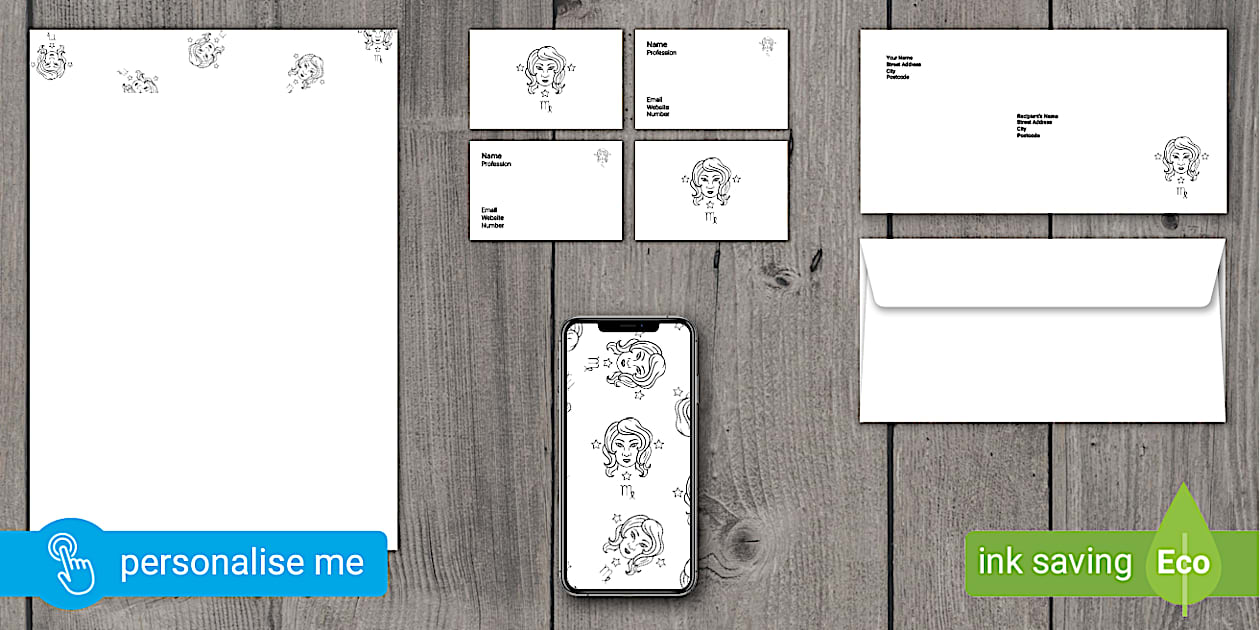 Mindfulness Colouring - Virgo - Zodiac Star Sign Stationery