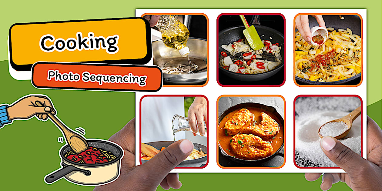 Cooking Curry Photo Sequencing Cards