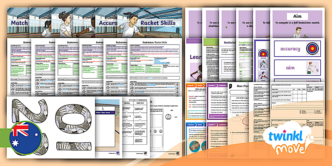 Move PE Year 4 Badminton Unit Pack
