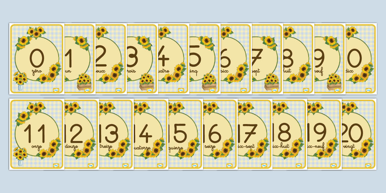 Affiches : Les nombres de 0 à 20 (teacher made) - Twinkl