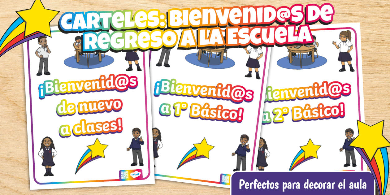 Carteles: Bienvenidos de Regreso a la Escuela