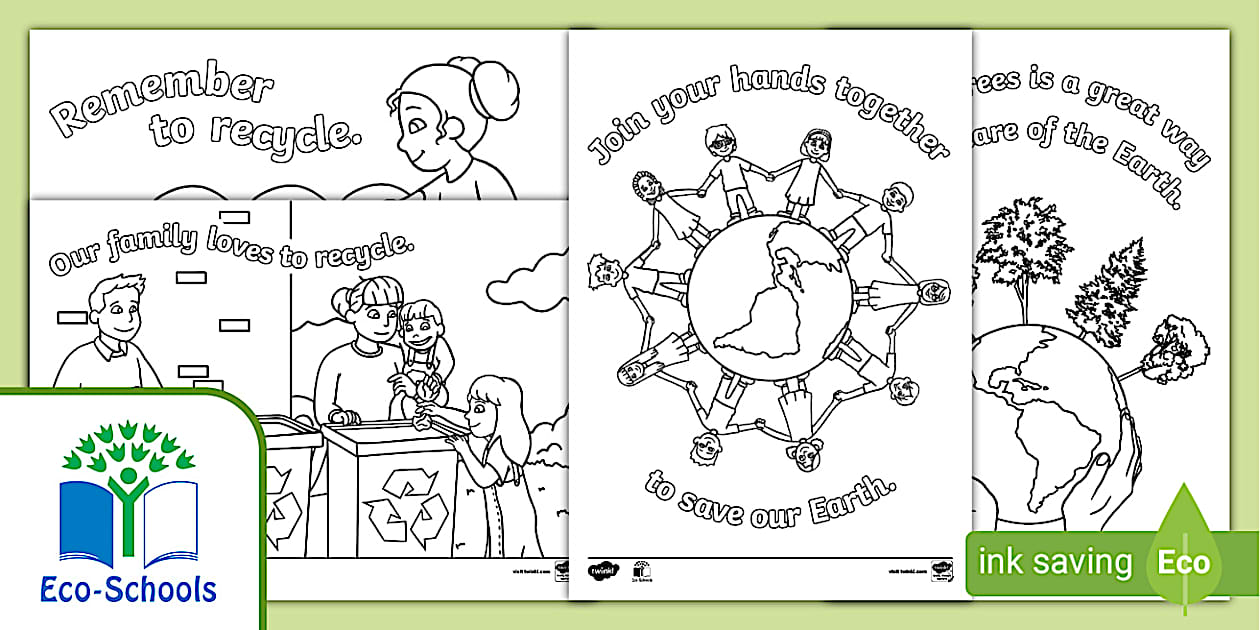 Eco-Schools NI: Eco Colouring Pages (teacher made) - Twinkl