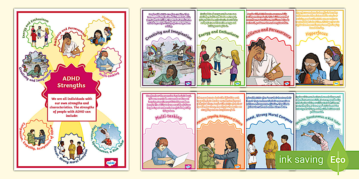 ADHD Strengths Poster Set (Teacher-Made) - Twinkl