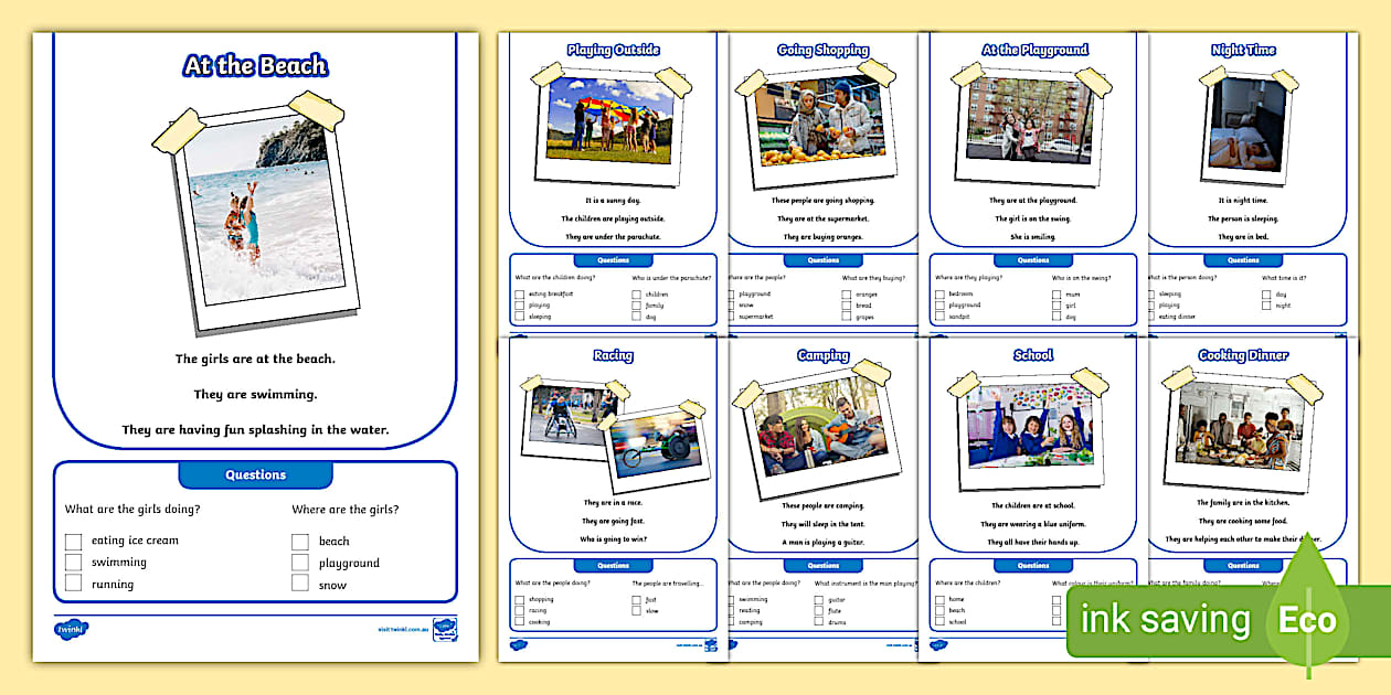 Comprehension Tasks (Written Prompts) (teacher made)